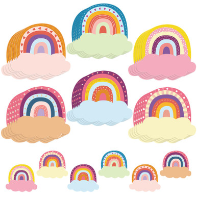 Gueevin 60 Pcs Rainbow Name Plates for Classroom Rainbow Name Tags ...