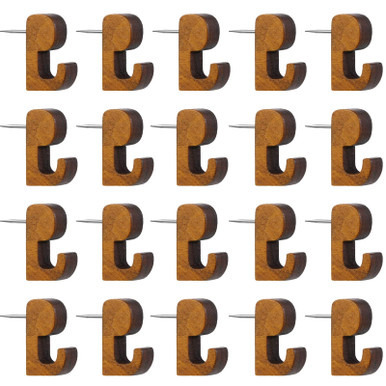 Wooden Push Pins Hooks for Cork Board Decorative Thumb Tacks for Wall ...