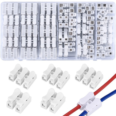65 Pcs Spring Wire Connectors, Spring Clamp Terminal Cable Clamp ...