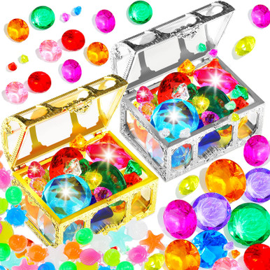 40 Pieces Diving Gems Pool Toys Summer Colorful Acrylic Gemstones Mini ...