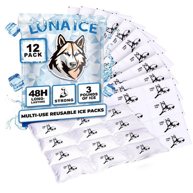 Luna Ice Bulk 12-600 Ice Packs-Dry Ice for Shipping Frozen Food-Lunch ...