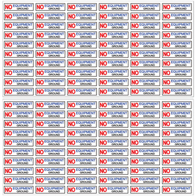 120 Pcs NO Equipment Ground Small Sticker Decals for Outlet 0.3 X 1 ...