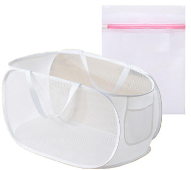 Pop-up Laundry Hamper 77L + Laundry bag, Collapsible Laundry Basket ...