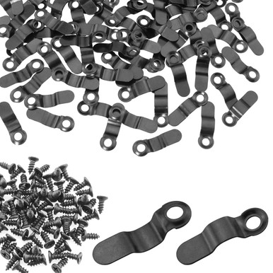 ITROLLE Frame Turn Button 100PCS Black Metal Bent Bow Arch Picture ...