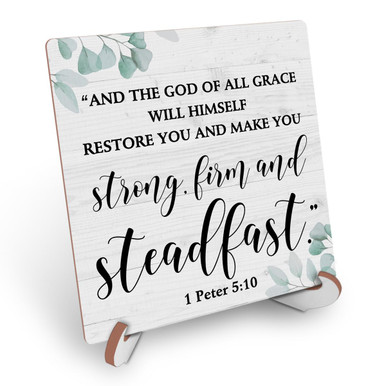 Inspirational Rustic Religious Bible Verse Decorative Plaque with Wood ...