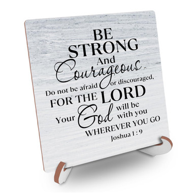 Christian Wooden Plaque with Wood Stand Desk Decor, Inspirational ...