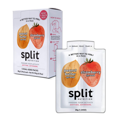 Split Nutrition Peanut Butter and Strawberry Jelly Squeeze Packs - Non ...
