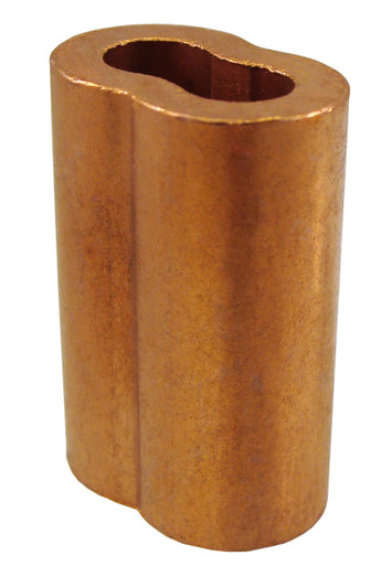 Loos Cableware SL2-8 Plain Copper Duplex Oval Crimping Sleeve Set for 1 ...