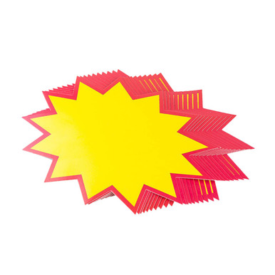 30pcs Price is Right Name Tags Stickers Burst Star Paper Lables Stakes ...