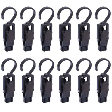 12 Pieces Laundry Hooks Clips Clothes Pins Rotating Laundry Hook ...