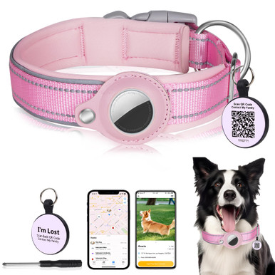 Airtag Dog Collar with Qr Code Dog Tag,Reflective Apple Air Tag Collar ...