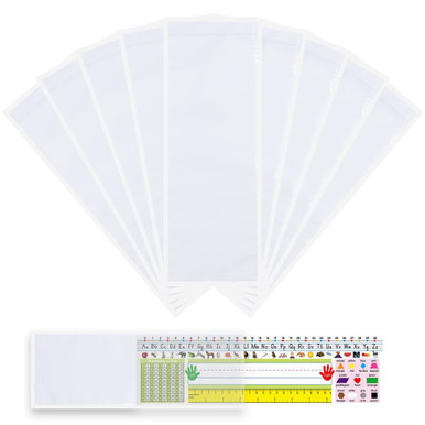 40 PCS Nameplate Pocket Adhesive Desk Nameplates Name Tag Pocket 12.5x4 ...