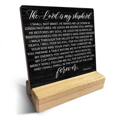 Country the Lord is My Shepherd Bible Verse Wooden Plaque Sign Desk ...