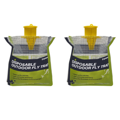 2 Pack Fly Traps Outdoor Hanging Disposable Fly Bags Trap, Effective ...