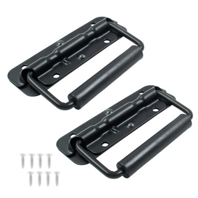 LifCratms 2Pcs Black Spring Loaded Case Handles, 304 Stainless Steel ...