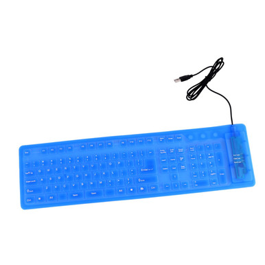 OSALADI Roll 109 Key Silicone Folding Keyboard Flat Keyboard USB ...