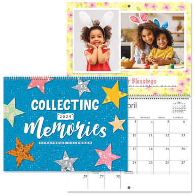 2024 Collecting Memories Scrapbook Wall Calendar, 12-Inch x 9-Inch Size ...