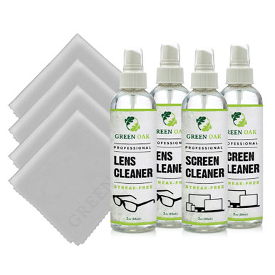 Lens and Screen Cleaner Spray Kit by Green Oak - Safely Cleans Monitors ...