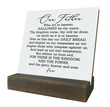 Religious Plaque Signs, Our Father Who Art In Heaven, Wooden Plaque ...