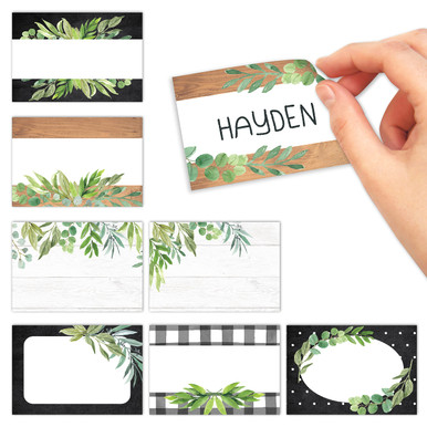 56 Farmhouse Self Adhesive Name Tags Sticker Name Tags for Kids - Name ...
