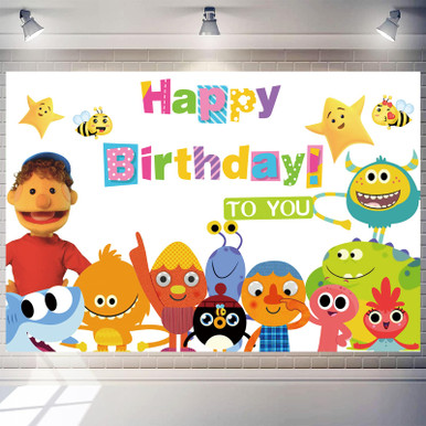 Super Simple Songs Theme Backdrop for Birthday Party Supplies 59x38in ...