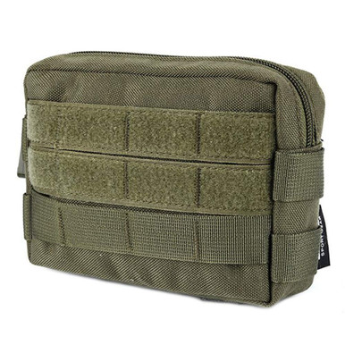 Tactical Molle Pouch, Horizontal Admin Pouch Small Utility EDC Gear Tool Bag-Green ...