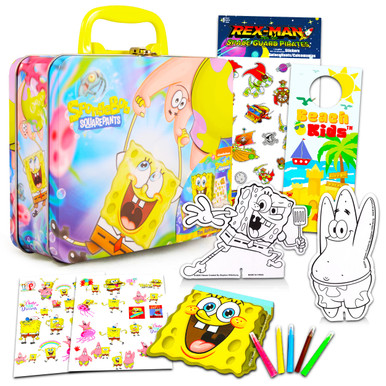 Nickelodeon Spongebob Square Pants Activity Set Spongebob Tin Lunch Box ...