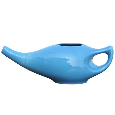 Ceramic Neti Pot for Nasal Cleansing with 5 Sachets of Neti Salt ...