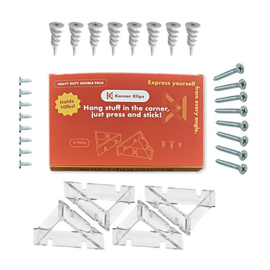 Introducing Korner Klips (Heavy Duty) Corner Hanger Hang Things in a ...