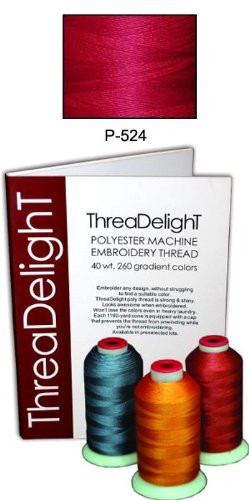 1 Cone of ThreaDeligh Rayon Embroidery Thread - Raspberry - P524-1100 ...