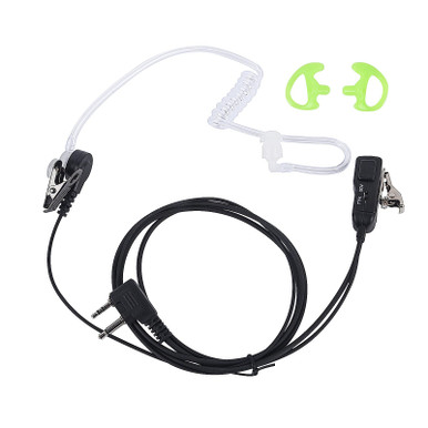 Rataok Surveillance Earpiece with Mic Ptt VOX 2 Pin Prong Walkie Talkie ...