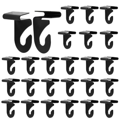 LifCratms 25 Pairs Drop Ceiling Hooks, Black Ceiling Tile Hooks Metal T ...