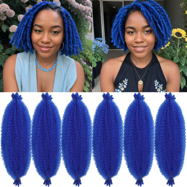 Blue Spring Twist Hair Marley Twist Braiding Hair 12 Inch Marley Hair ...