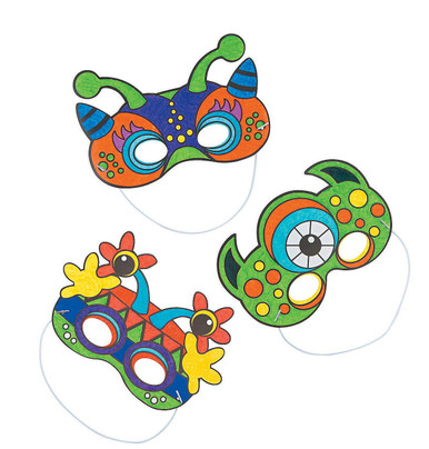 Fun Express DIY Silly Monster Masks, Makes 12 - Color Your Crafts for ...