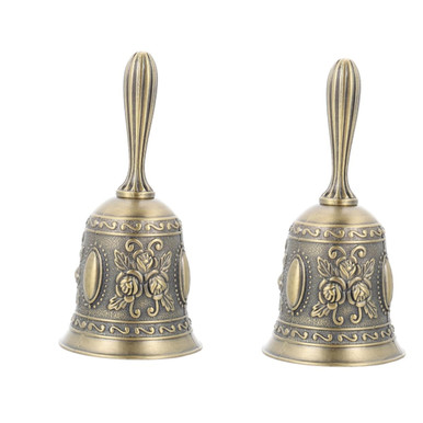 MAGICLULU 2pcs Hand Ring Bell Wedding Hand Bells Desk Bell Service ...