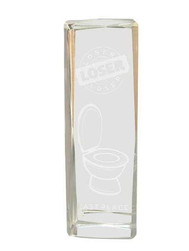 Express Medals 6 Inch Tall Solid Crystal Last Place Loser Toilet Bowl ...