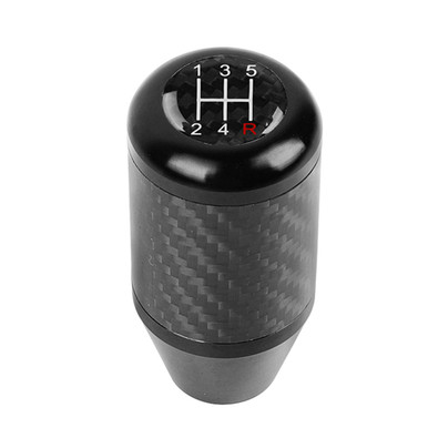 jdm Universal 5 Speed Black Carbon Fiber Racing Gear Stick Shift Knob ...