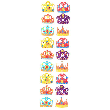 BESTOYARD 18 Sets DIY Crown hat kids tiara birthday party cardboard ...