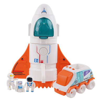 Jomifin Spaceship Toy for Kids, Space Shuttle Toys, 3 Astronauts Figure ...