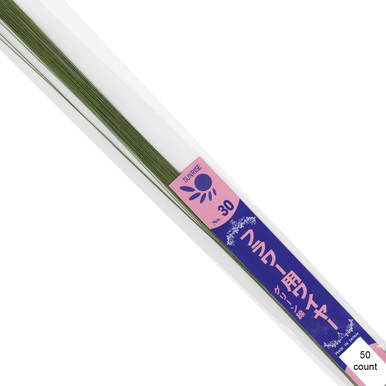 30 Gauge Green Paper Covered Floral Wire - 14 inches Long - Pack of 50 ...