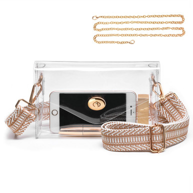 FANGSUN Clear Purse for Women, Clear Crossbody Bag Stadium Approved ...