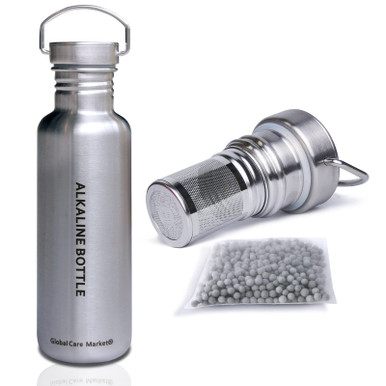 New Alkaline Water Bottle | Big Nano Energy Water Flask Stainless Steel ...