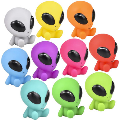 ArtCreativity Rubber Galactic Aliens, Set of 10, Alien Toys for Kids in ...