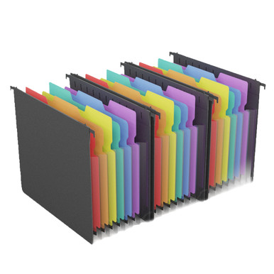 MAIMIS Plastic Expanding Hanging File Folders, 7 Pocket Extra Capacity ...