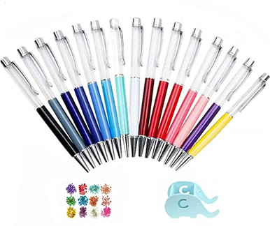 COOMATEC 15 Pack Colorful Empty Tube Floating DIY Pens, with 12 Kinds ...