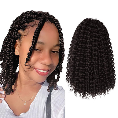 SERENDIPA 12 Inch Water Wave Crochet Hair, Short Bohemian Synthetic ...