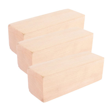 VILLCASE 3pcs balsa Wood Block DIY Wood Block Unfinished Wood Cubes ...