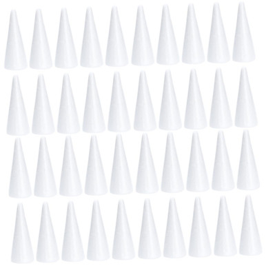 SEWACC 40 Pcs Polistylene Conical Form Cone Shaped Foam Cone Shapes ...