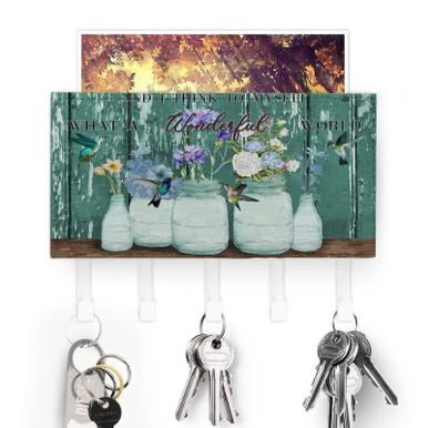 What A Wonderful World Hummingbirds Key Holder Wall Mount Key Rack ...