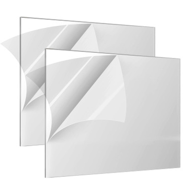 Tatub 2 Pack 1/8" Thick 16"x20" Clear Plexiglass Sheet, 3mm Acrylic ...